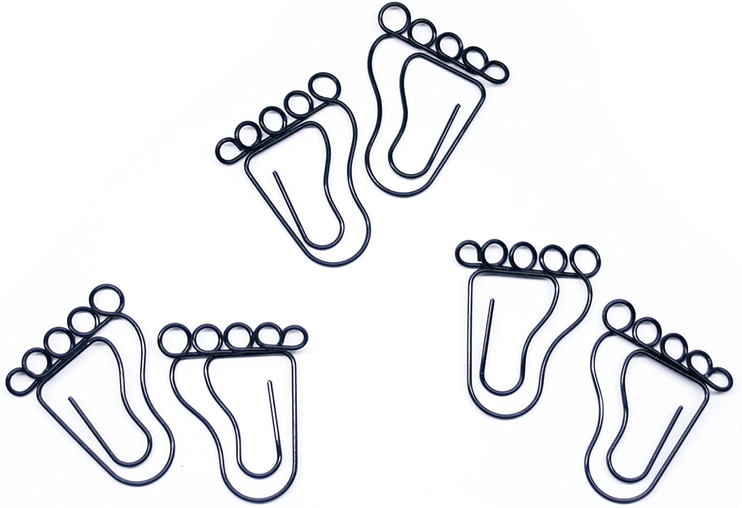 100 Count Black Foot Shaped Paper Clips, Foot Lover Cute Gifts, Office ...