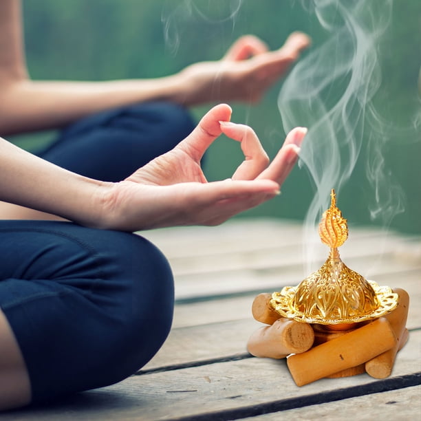 Gold Metal Hand-held Incense Burner Wood Northern European Incense ...