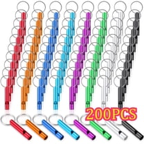 200PCS Aluminum Alloy Emergency Whistles, Outdoor Survival Whistle ...