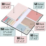 Mr. Pen Sticky Note Set, 410 Pack, Vintage Colors, Transparent Tabs ...