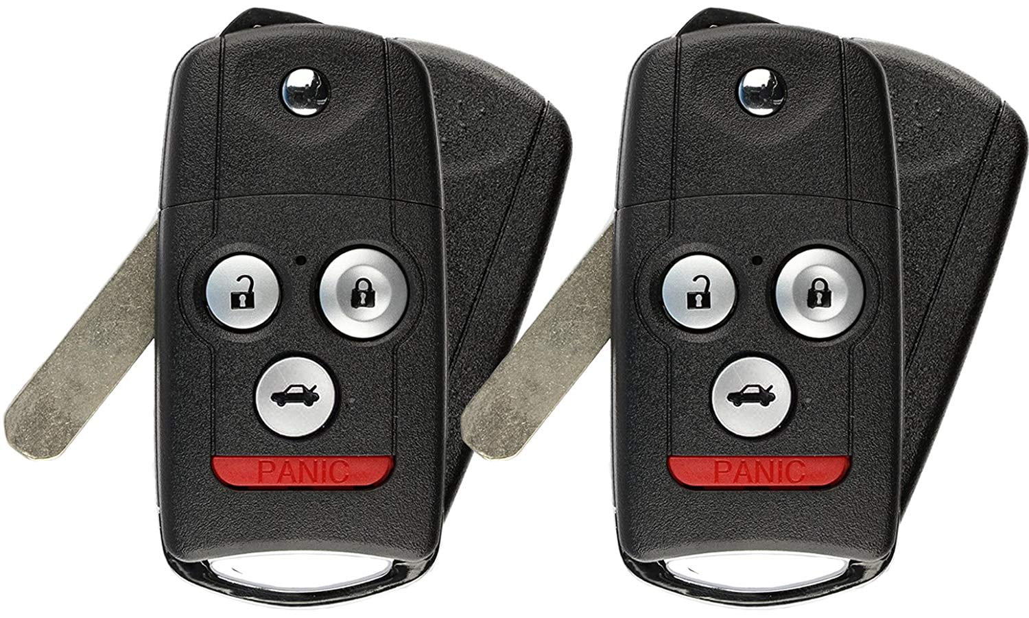 2 PACK KeylessOption Keyless Entry Remote Fob Car Ignition Flip Key ...