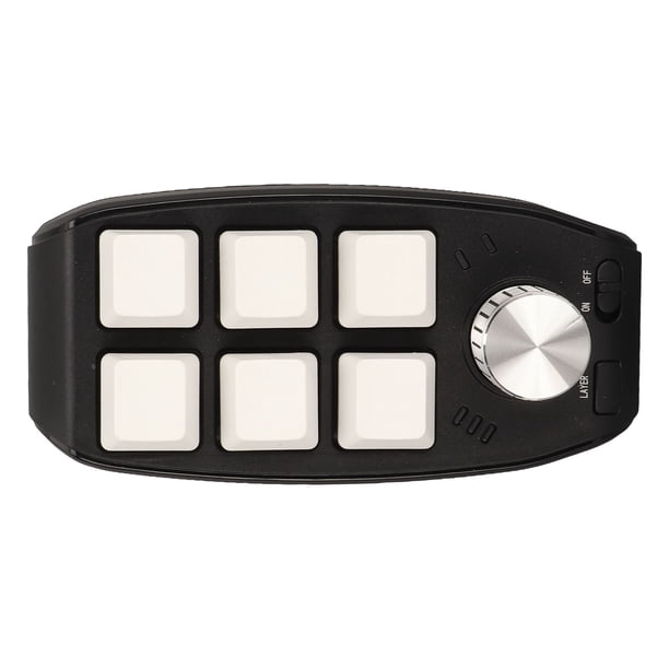 Mini teclado USB, mini teclado de 6 teclas, teclado para PC con perilla ...