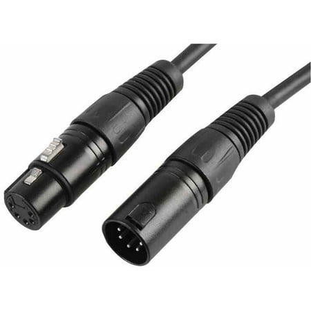 PULSE - DMX Lead, 5 Pin XLR Male to Female (1 Pair+Screen), 1.5m Black ...
