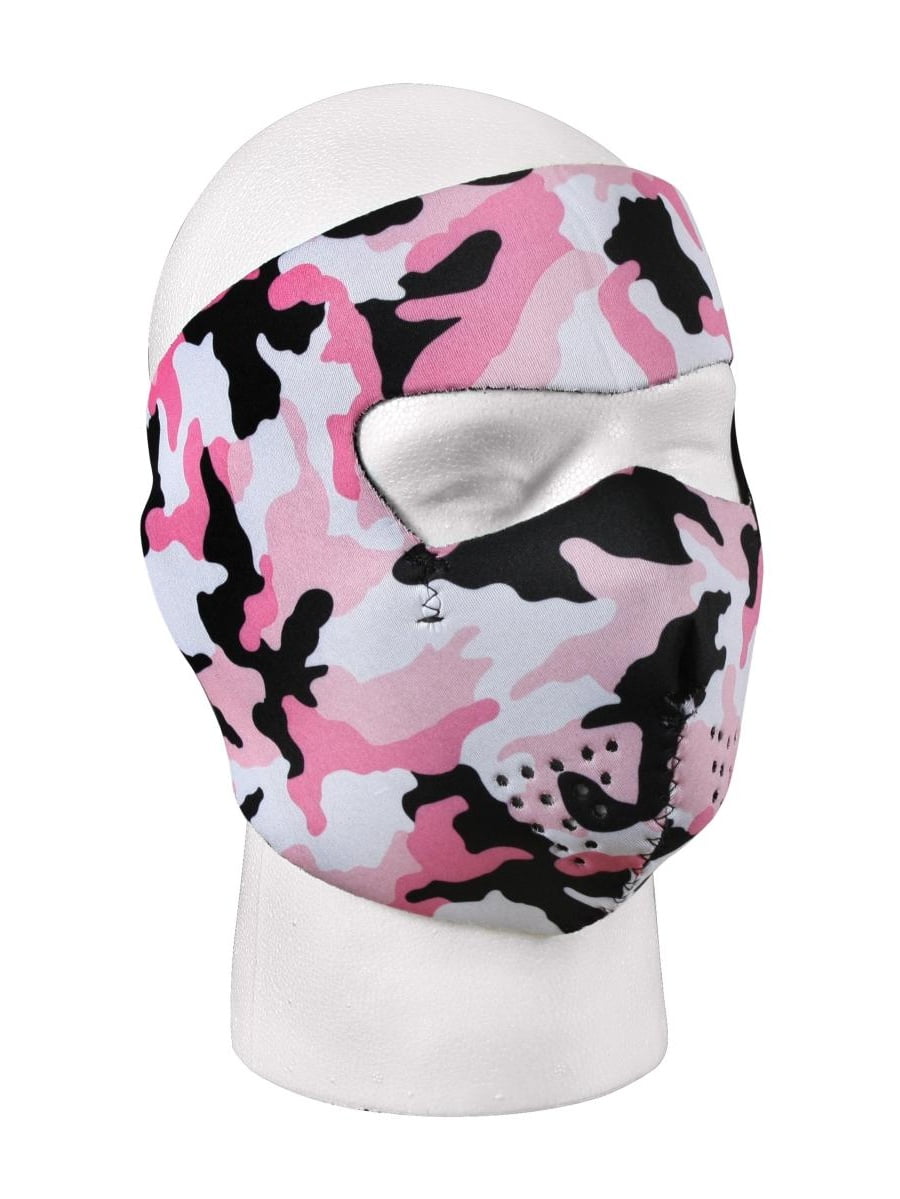 Neoprene Pink Camo/Black Full Face Mask - Walmart.com