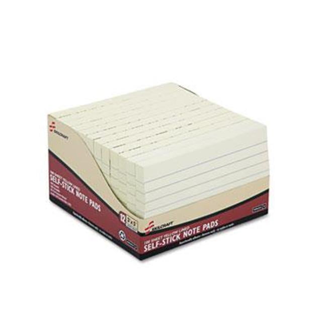 AbilityOne 3464849 7530013464849 3 x 5 in. Lined Self-Stick Note Pads ...