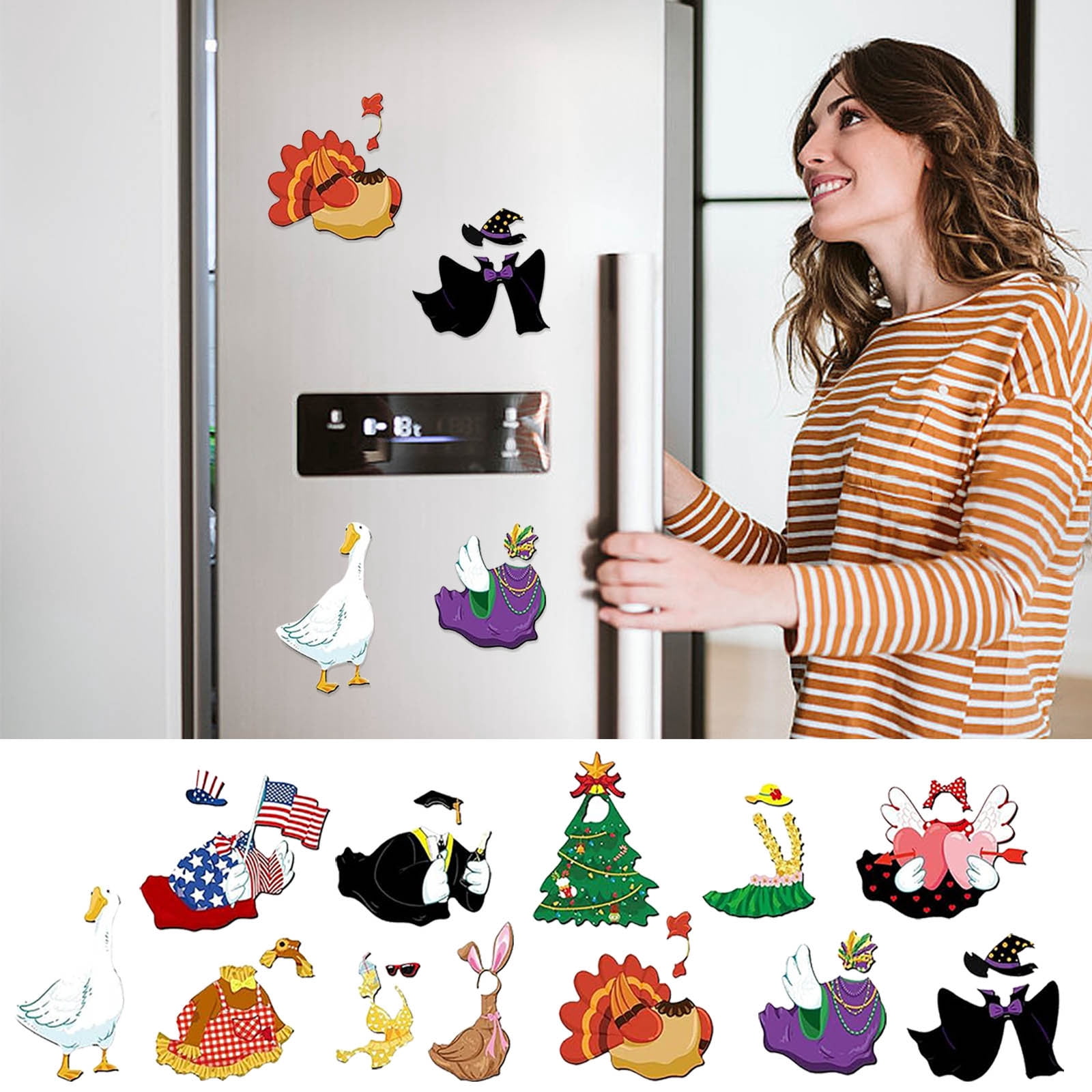 Fiudx Imanes de Vestido, Imanes para Refrigerador con Atuendos Festivos ...
