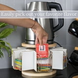 Made Easy Metal Carousel Tea Bag Organizer, Kettle Stand for Home ...