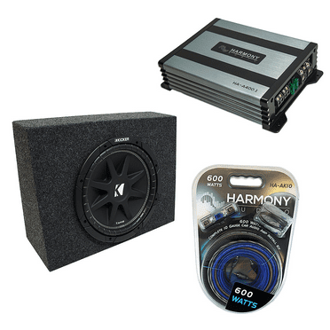 04-08 Ford F-150 Ext Super Cab Truck Harmony R104 Dual 10" Sub Box & HA-A400.1 - Walmart.com