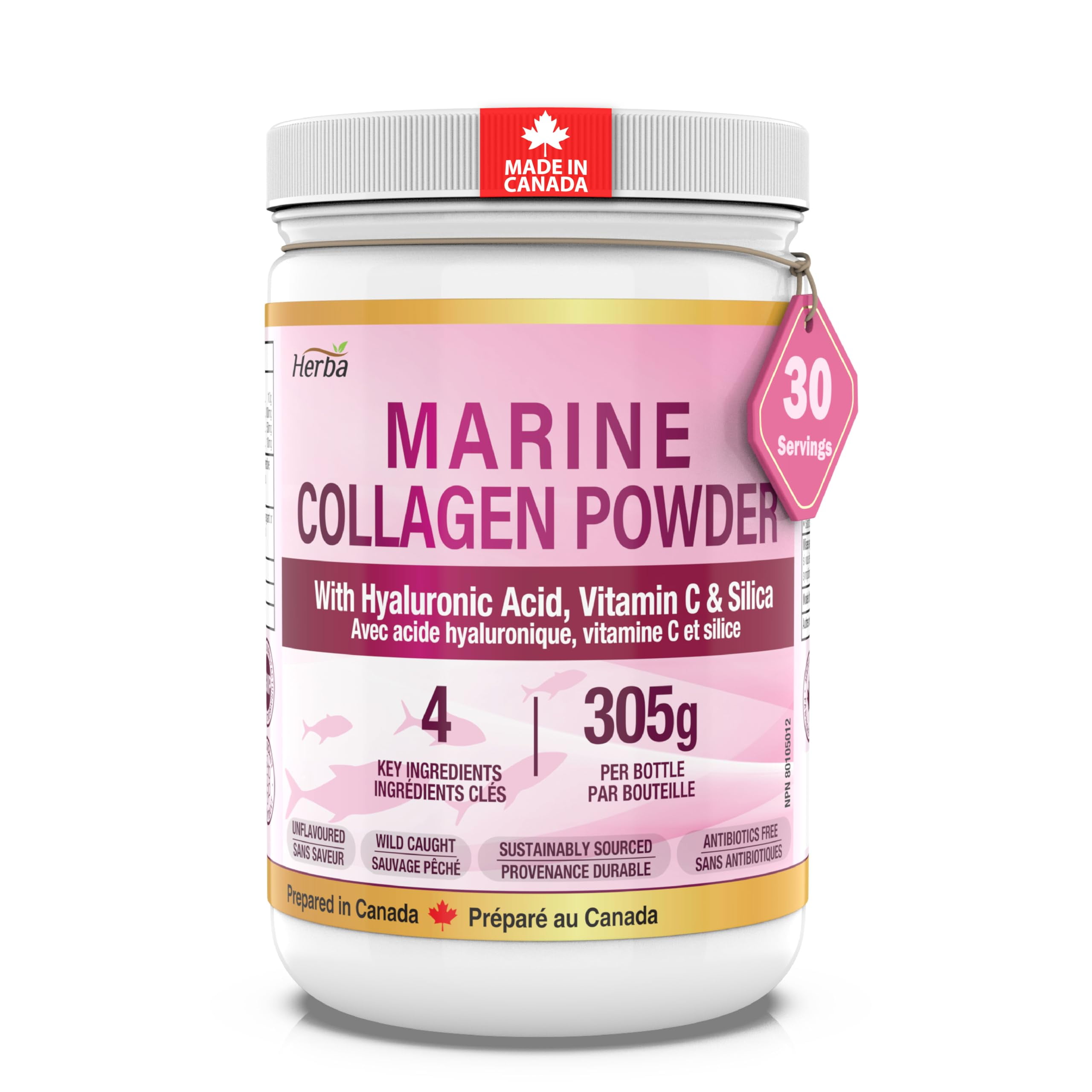 Marine Collagen Powder for Women & Men with Hyaluronic Acid, Vitamin C ...