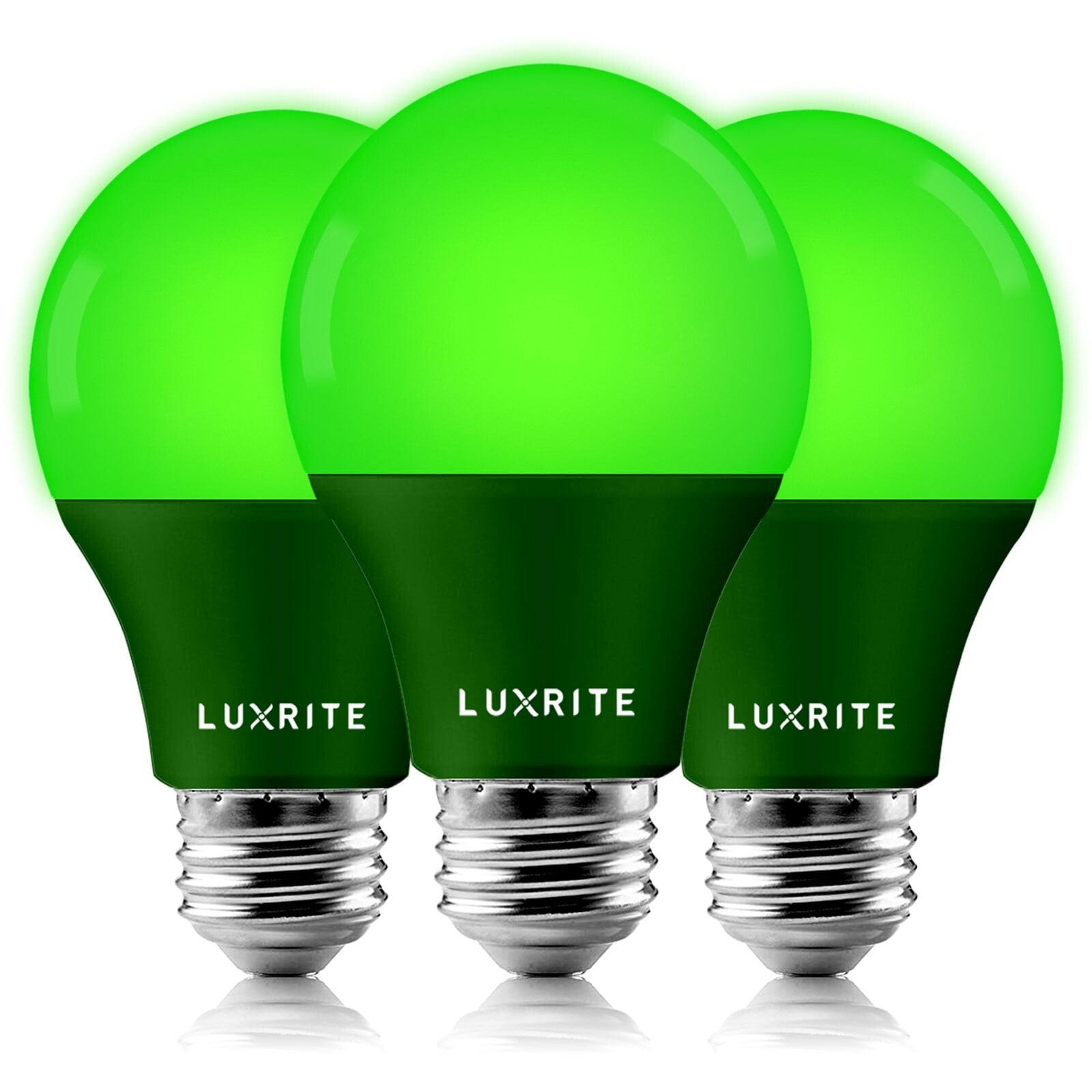 Luxrite A19 Yellow LED Bug Light Bulbs 8W Non-Dimmable UL Listed E26 ...