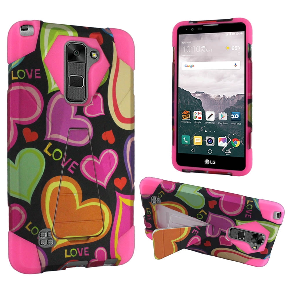 Zizo® Hybrid Turbo Design Case for LG Stylo 2 LS775 Heavy Duty Dual ...