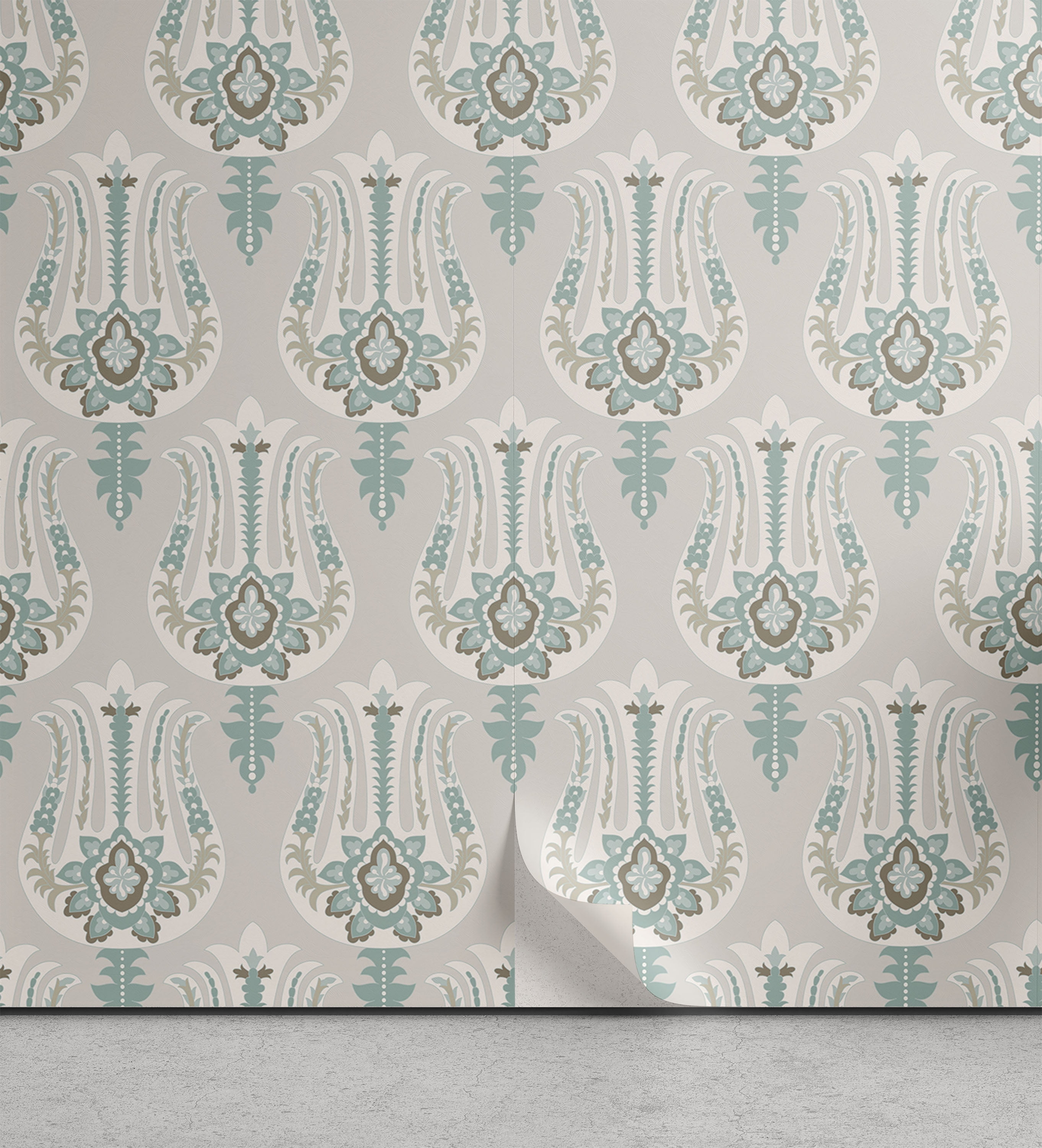 Vintage Aztec Peel & Stick Wallpaper, Ornamental Design Tribe Soft ...