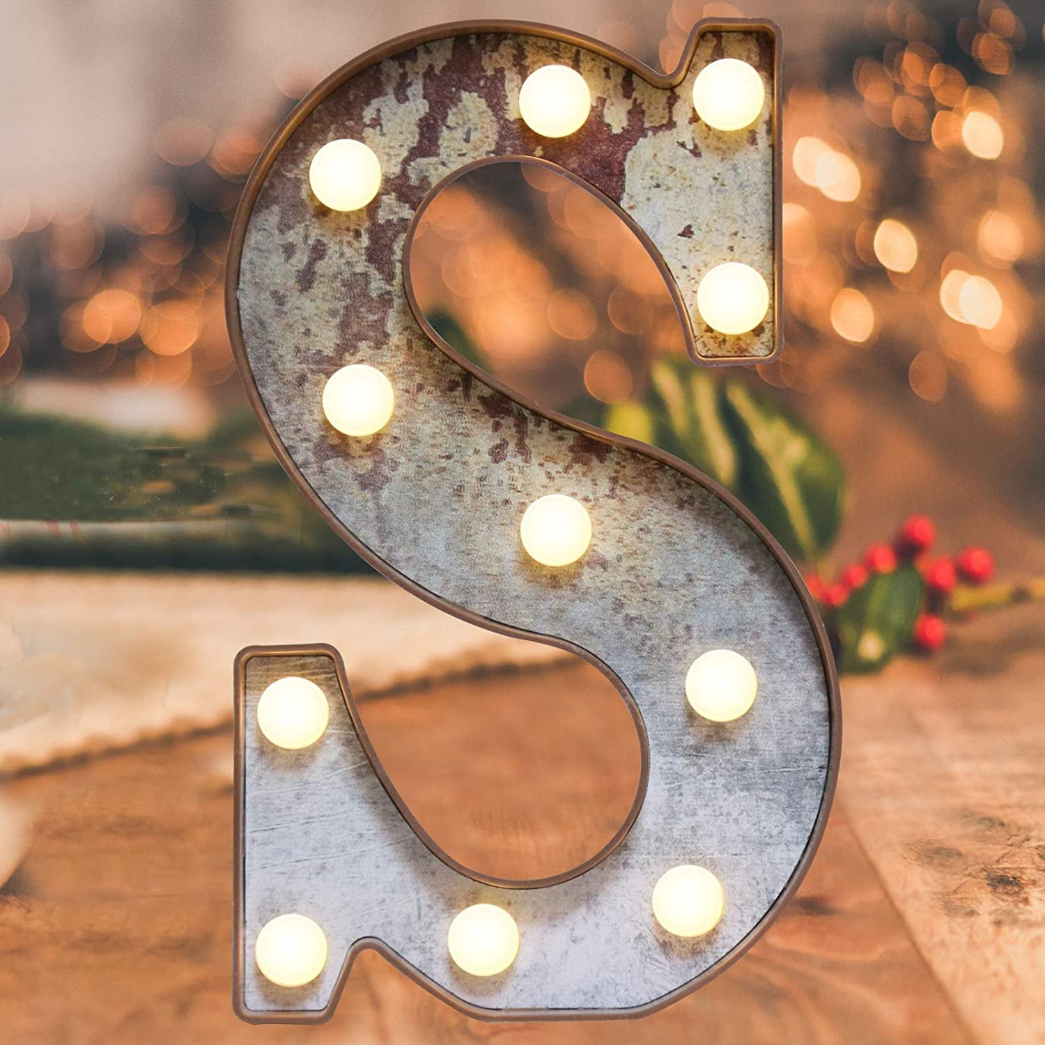 Elnsivo Vintage Led Letter Lights Light Up Alphabet Sign for Cafe Party ...