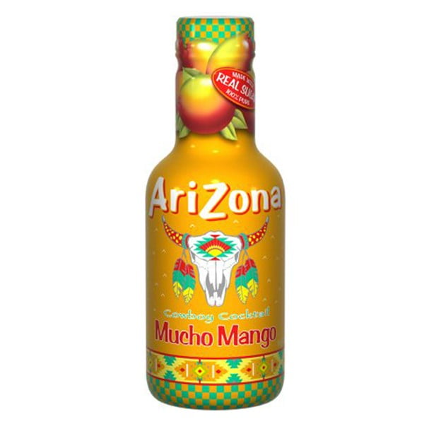 AriZona Iced Tea Mucho Mango - Made with Real Sugar 16.9 oz Plastic ...