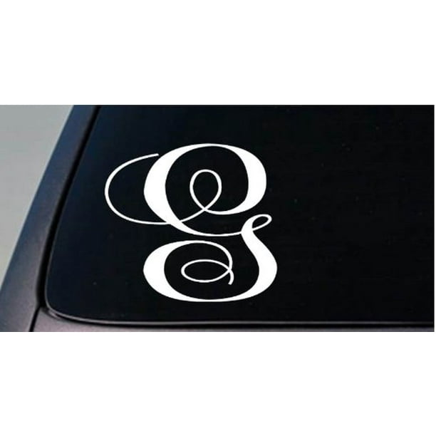 LETTER G 6" monogram sticker decal truck car window teach craft ...