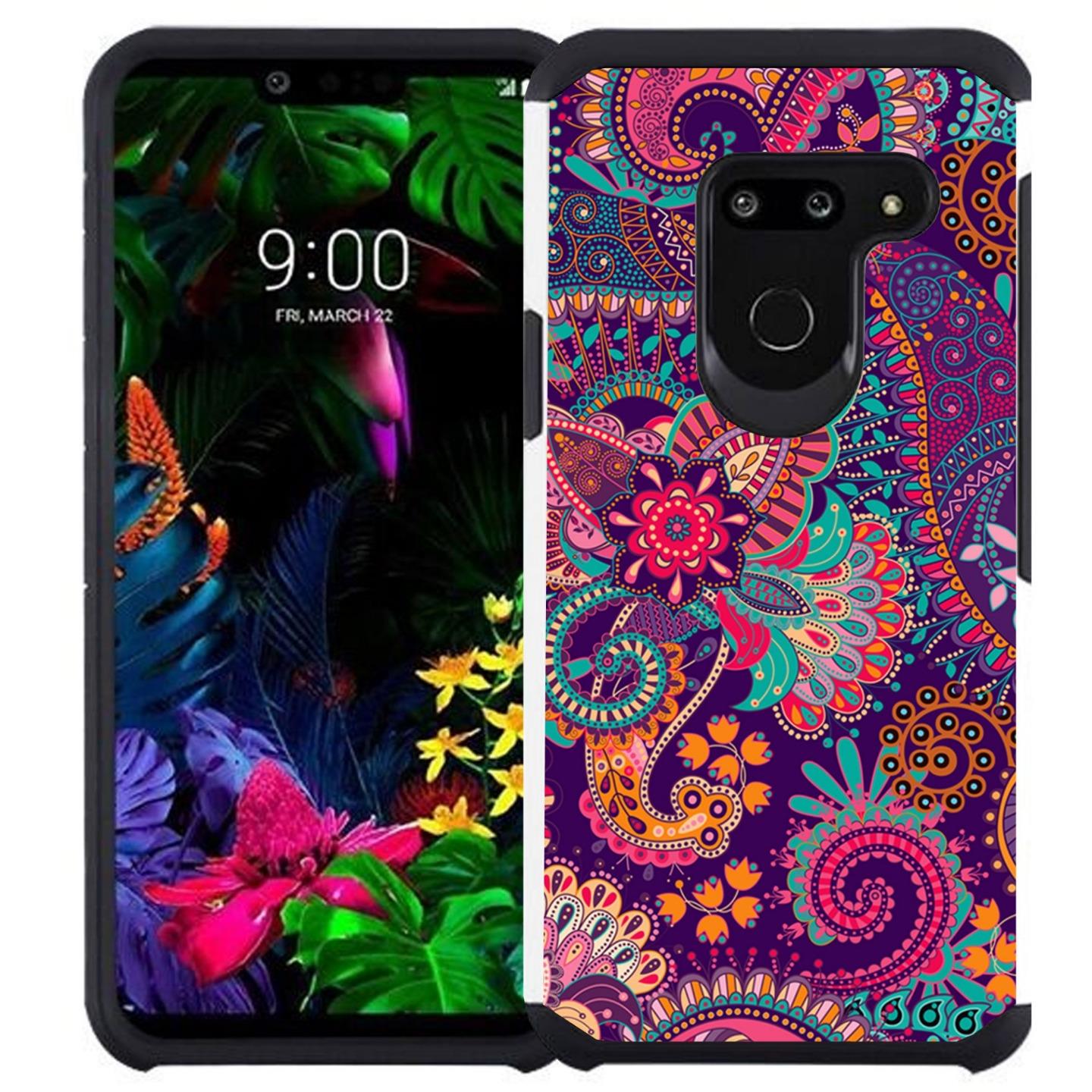 LG G8 ThinQ Case - Colorful Design Hybrid Armor Case Shockproof Dual ...