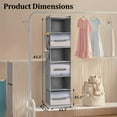 6-Tier Hanging Closet Organizer with Drawers and Side Pockets ...