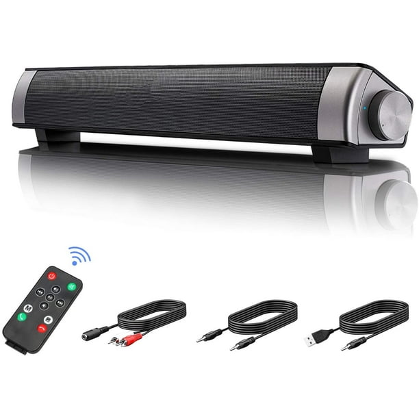 axGear Soundbar Speaker, Intsun Dual Subwoofer PC Soundbar, Portable ...