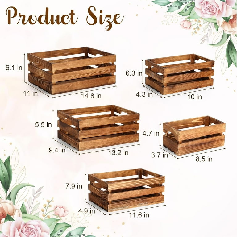 Small Wooden Flower Crates