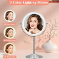 JUNXIAO-Lighted Makeup Mirror with Magnification, 10X 8’’Rechargeable ...