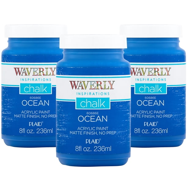 Waverly Inspirations Acrylic Chalk Paint Kit, Ocean, Set of 3, 8 fl oz ...