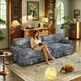 93.7" Luxuriously Comfortable 4-Seater Cloud Couch, Chenille Fabric ...