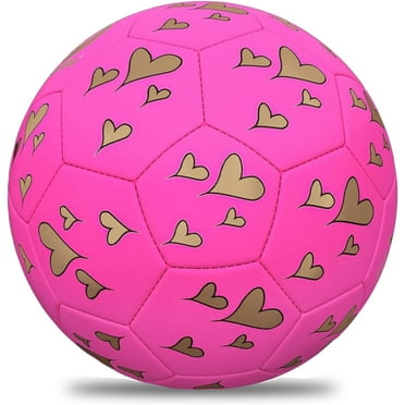 Champhox Junior Size 1 Pink Glitter Soccer Ball with Pump for Indoor ...