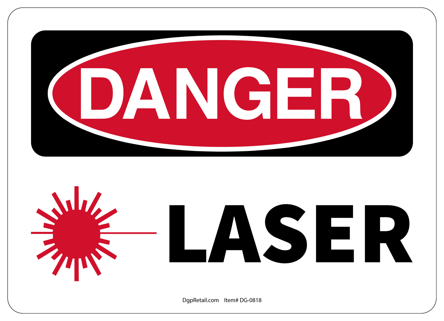 OSHA DANGER SAFETY SIGN LASER - Walmart.com