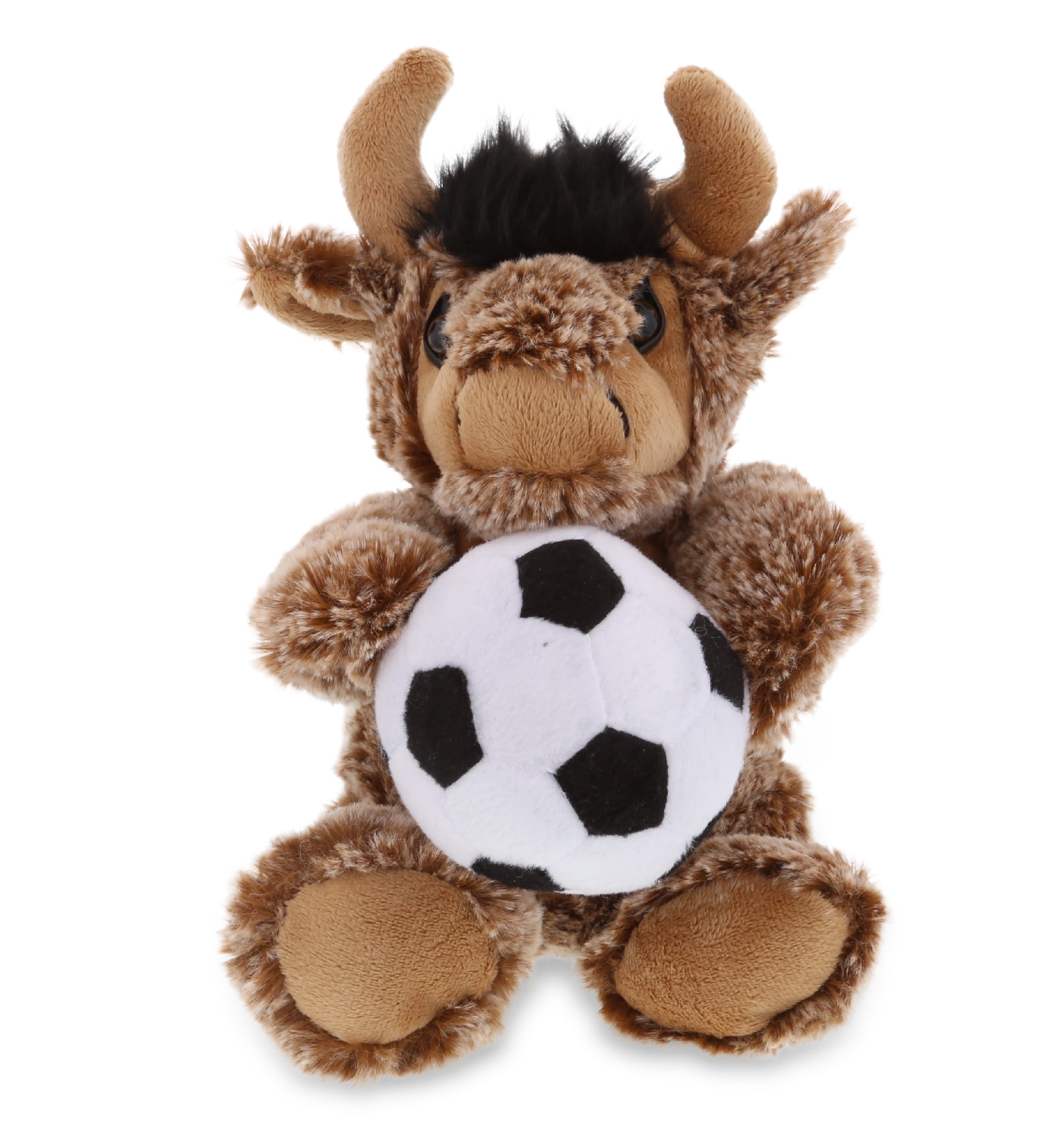 DolliBu Buffalo Stuffed Animal with Soccer Ball Plush - Soft Huggable ...