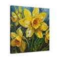 Narcissus Print Canvas, Floral Oil Paint Print 20x20, 24x24, 30x30 ...