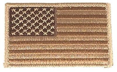 DESERT TAN SUBDUED AMERICAN US UNITED STATES FLAG PATCH HOOK AND LOOP ...