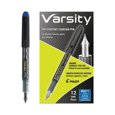 Pilot Varsity Disposable Fountain Pens - Medium Pen Point - Black, Blue ...