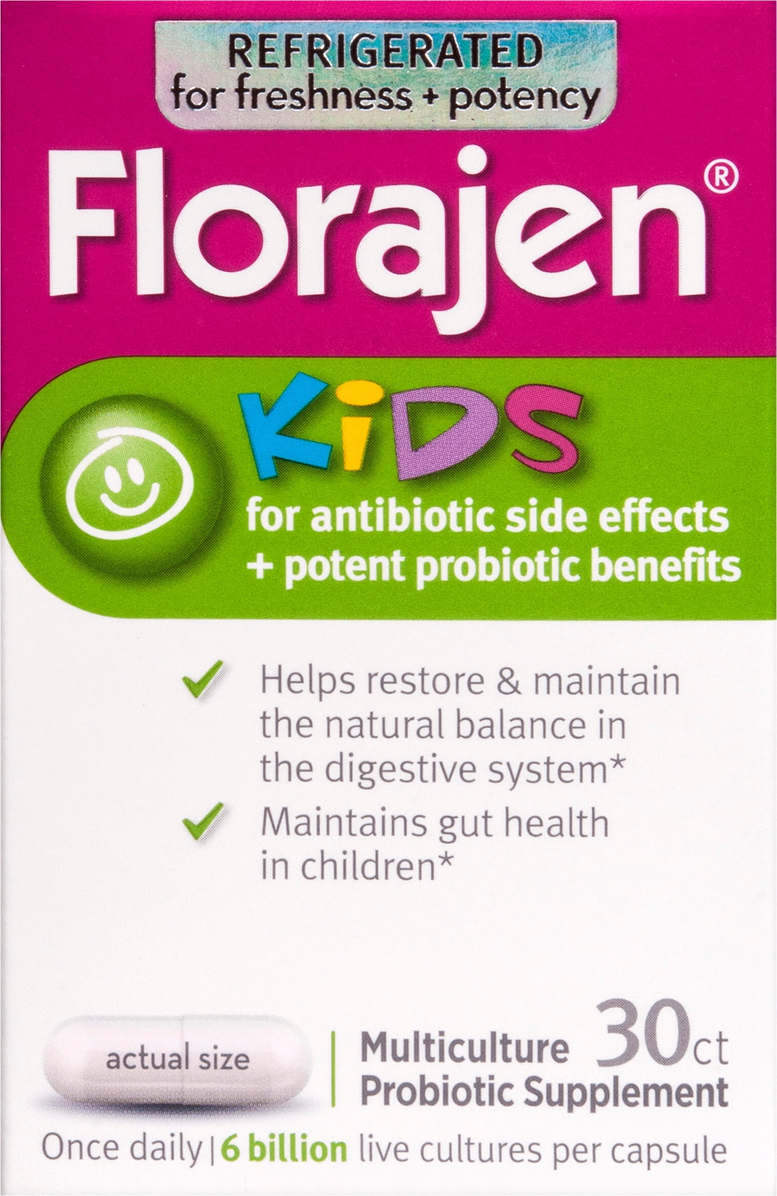 Florajen - Florajen Kids Multiculture Probiotic Supplement 6 Billion ...