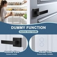 3 Pack Matte Black Dummy Door Handles Single Side Reversible Door ...