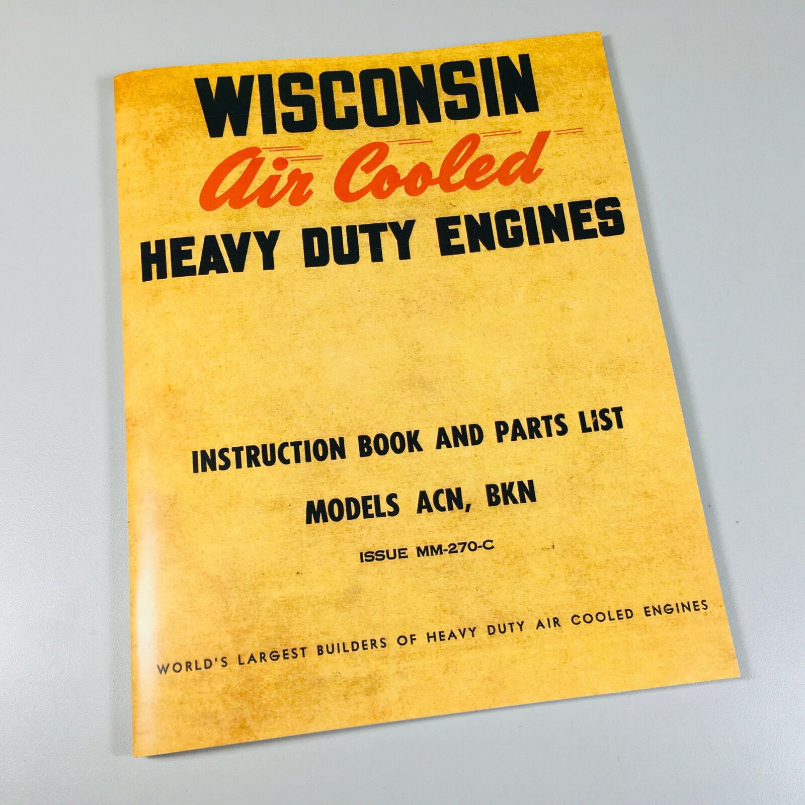 Wisconsin Acn Bkn Engine Service Repair Instruction Operators Parts ...