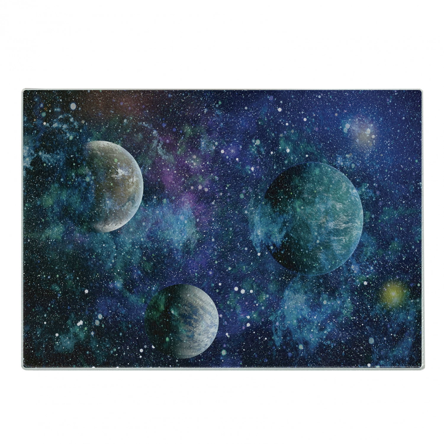 Astral Cutting Board, Universe Concept with Planets Stars Outer Space ...