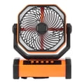 Rechargeable Desk Fan 9 Inch, Portable Battery Powered Fan with LED ...
