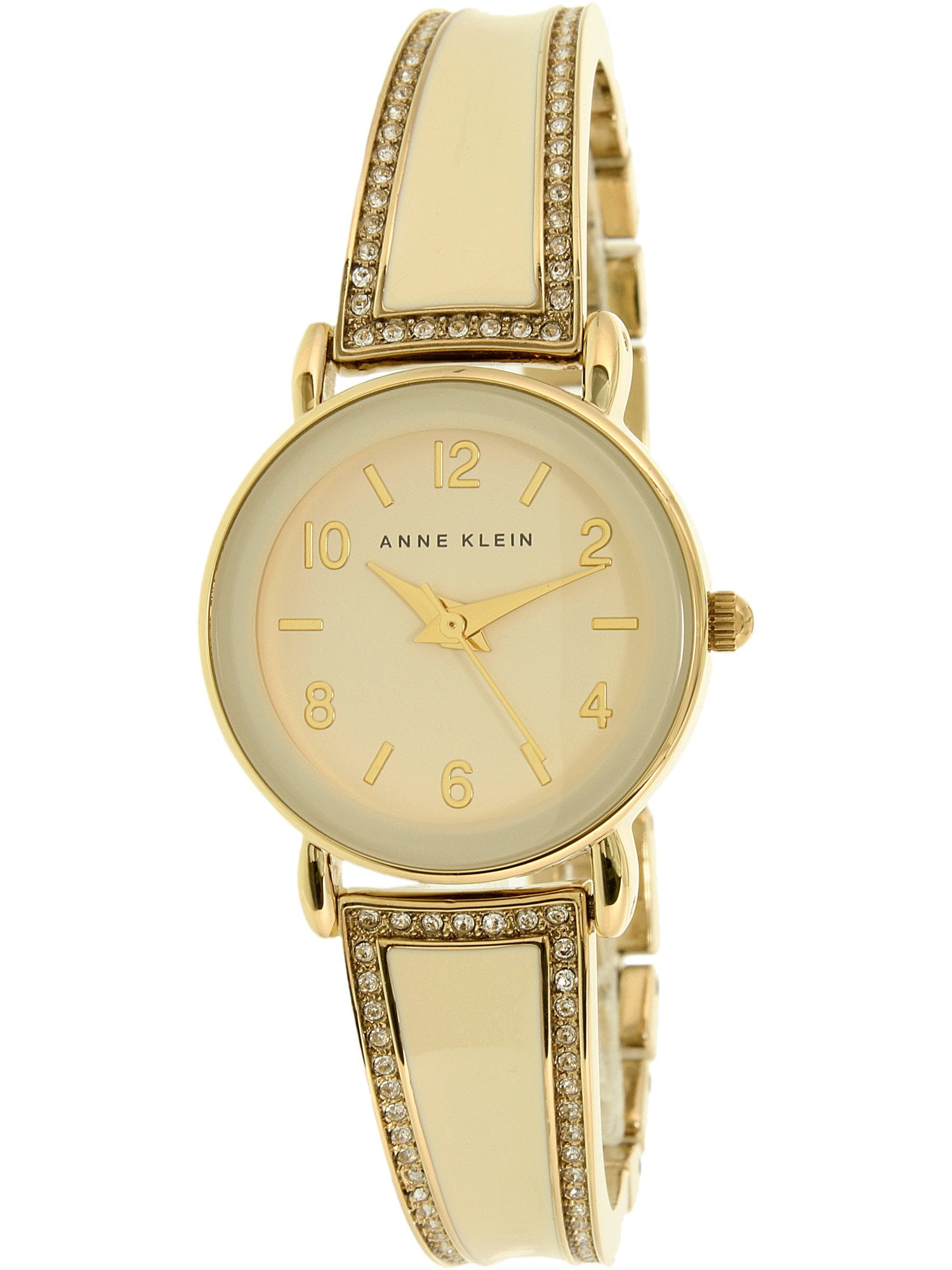 Anne Klein Women's AK-2052IVST Gold Metal Analog Quartz Dress Watch ...