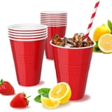 50 Count Red disposable Plastic Cups, 16 oz Pack Helianthus - Walmart.com
