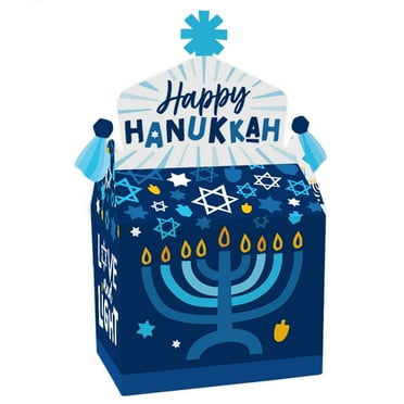 Big Dot of Happiness Happy Hanukkah - Square Favor Gift Boxes ...