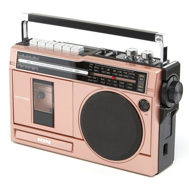 Victrola's Mini Bluetooth Boombox with Cassette Player, Recorder and AM ...