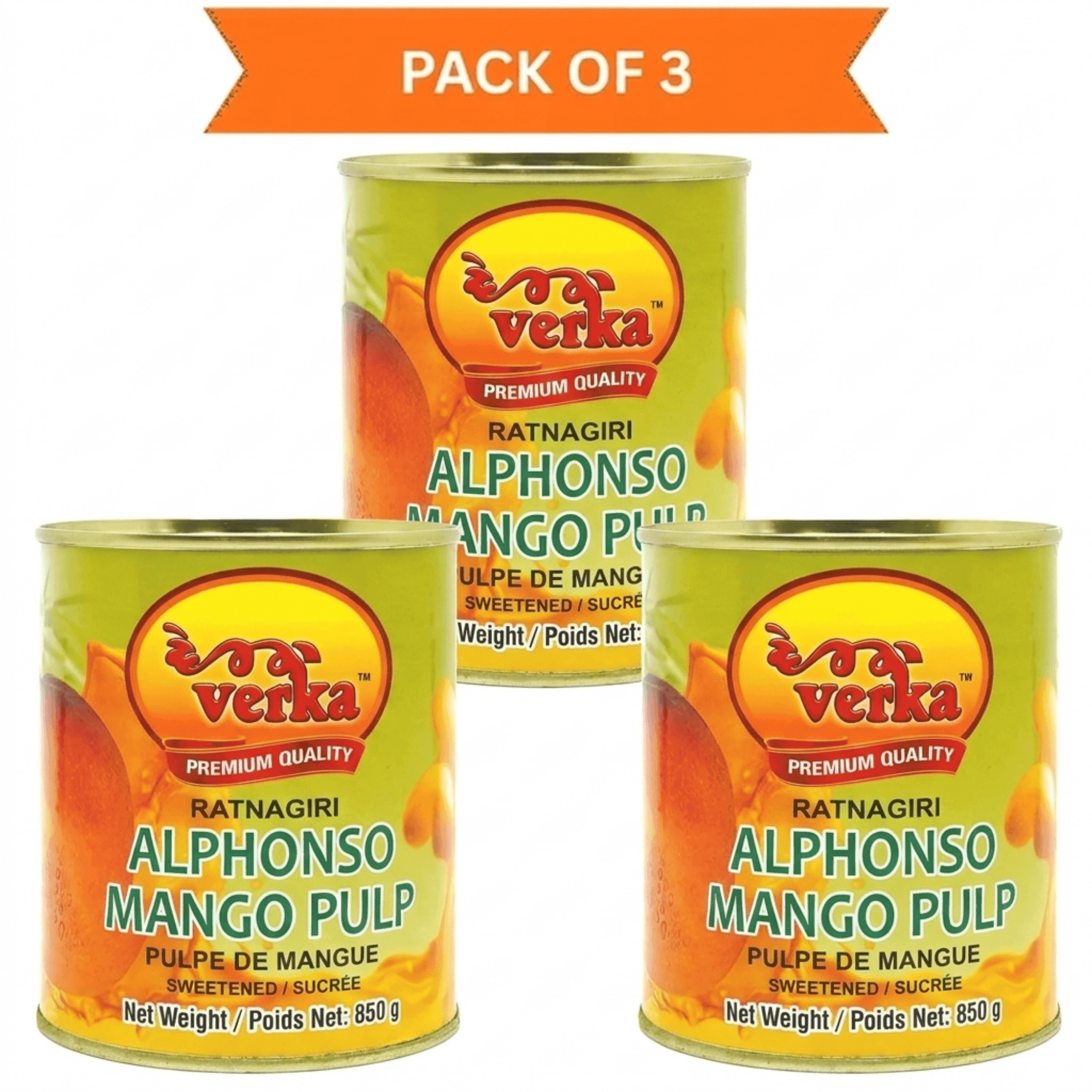 Click here for Verka Alphonso Mango Pulp  850g  Pack Of 3 2.55kg prices