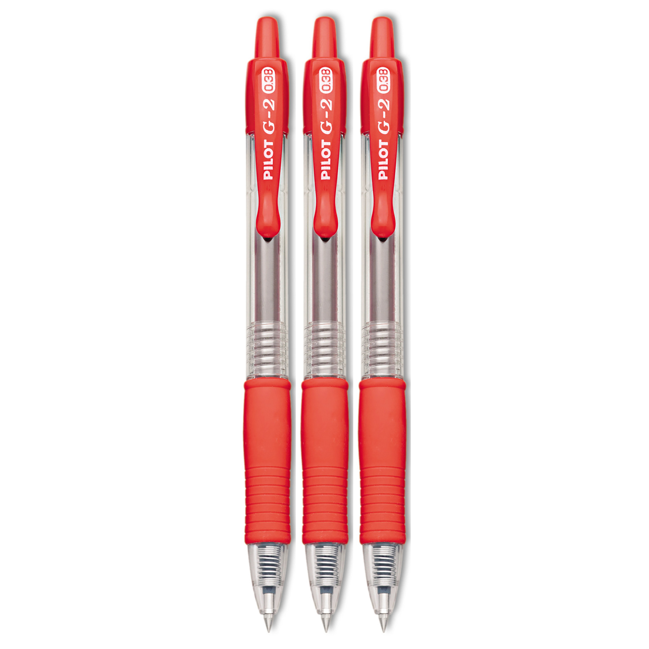 Pilot G2 Retractable Rollerball Gel Pens Ultra Fine Point 0 38mm Red