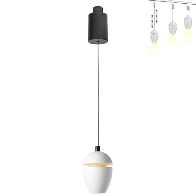 FSLiving 7W Adjustable Levitate Pendnat Light J-Type Retractable Lift ...