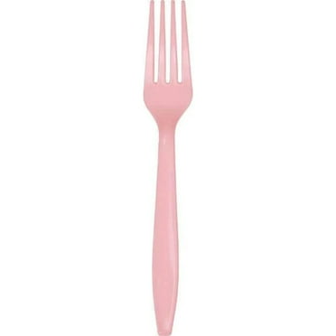 Touch of Color Premium Cutlery Pink Plastic 24 Count Forks - Walmart.com
