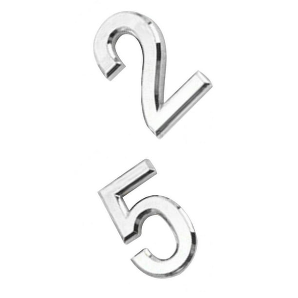2x Licencia de Número de Plástico Color Plata Gloria Número 2 + Número ...