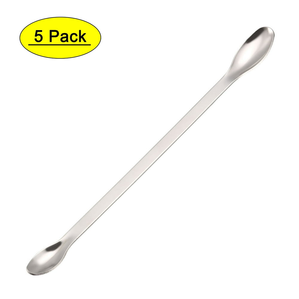 Uxcell 220mm Double Head Stainless Steel Micro Lab Sampling Spoon 3 ...