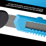MotoProducts 12 Sky Blue Retractable Utility Knife Wholesale 6 inch ...