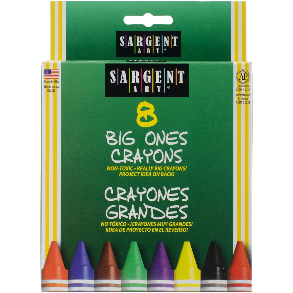 Sargent Art Big Ones Crayons-8/Pkg - Walmart.com - Walmart.com
