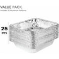 Aluminum 9x13 Disposable Foil (25 Pack) – Half Size Deep Steam Table ...